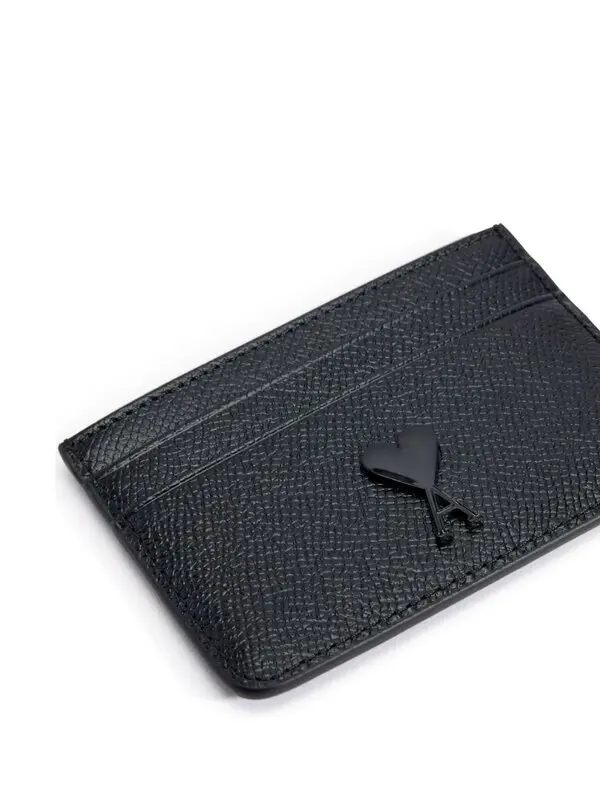 AMI Paris Logo-plaque Leather Cardholder