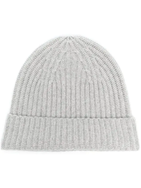 LISA YANG Ribbed-knit Cashmere Beanie - Grey