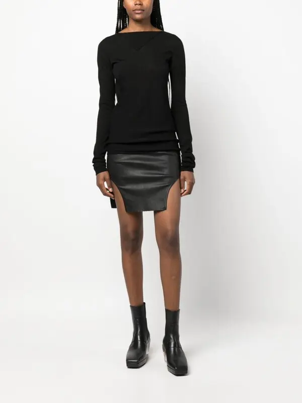 Rick Owens Long-sleeved Virgin Wool Top