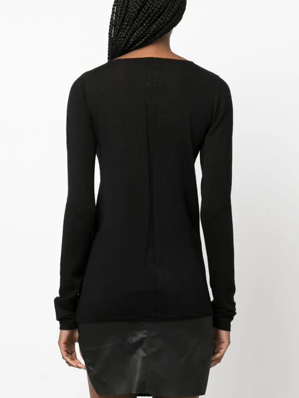 Rick Owens Long-sleeved Virgin Wool Top