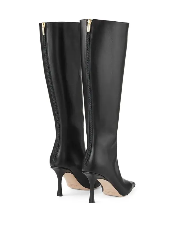 JIMMY CHOO Agathe Pointed-toe Boots - Black