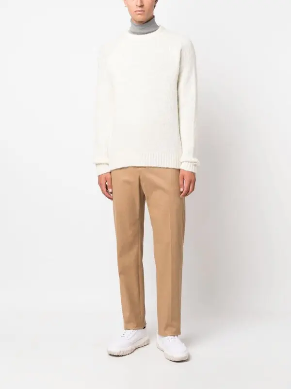 Giorgio Armani Logo-embroidered Wool-blend Jumper