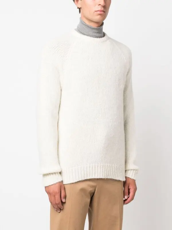 Giorgio Armani Logo-embroidered Wool-blend Jumper