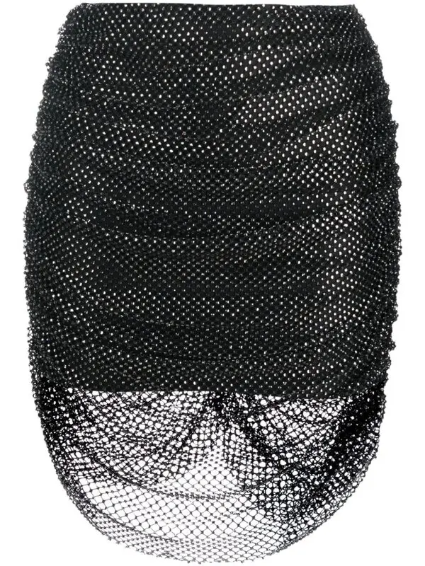 Giuseppe Di Morabito Rhinestone-embellished Mesh Miniskirt
