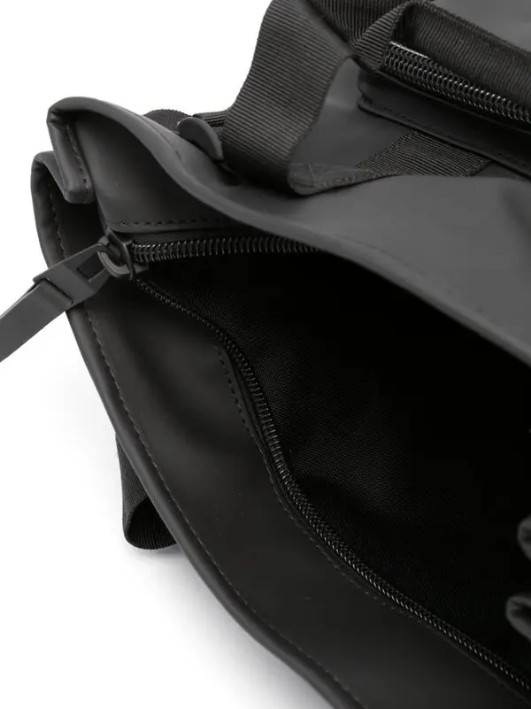 Rains Logo-print Multi-pocket Backpack - Black