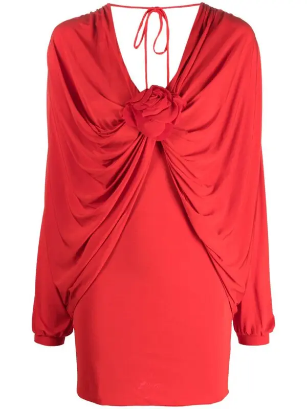 Giuseppe Di Morabito Flower Detail Mini Dress - Red
