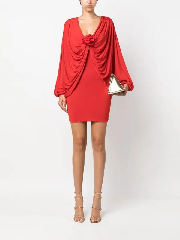 Giuseppe Di Morabito Flower Detail Mini Dress - Red