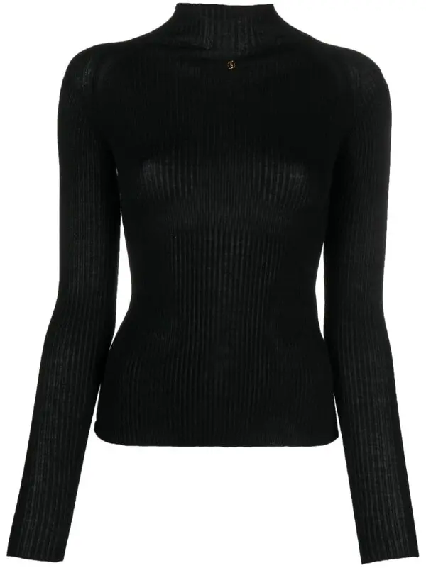 Bally Logo-plaque High-neck Jumper - Black