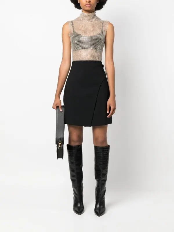 GENNY High-waisted A-line Mini Skirt