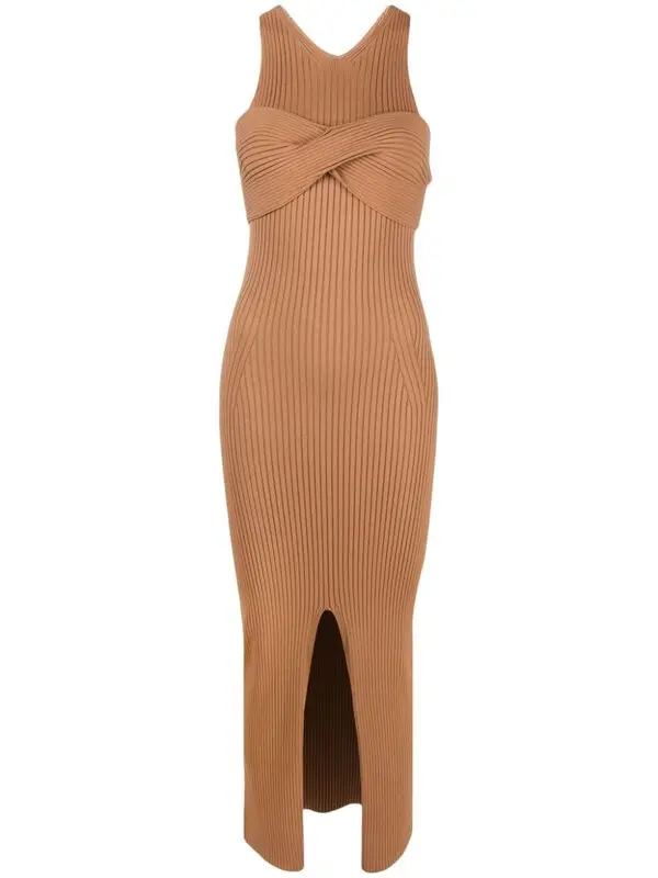 Nanushka Twist-detail Ribbed-knit Dress