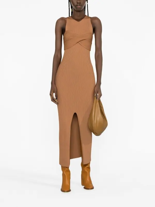 Nanushka Twist-detail Ribbed-knit Dress