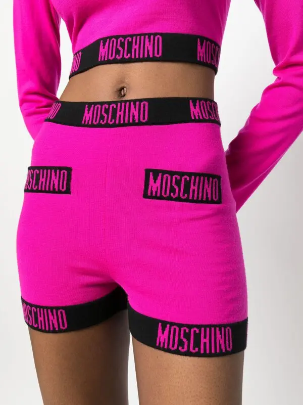 Moschino Intarsia-knit Mini Shorts