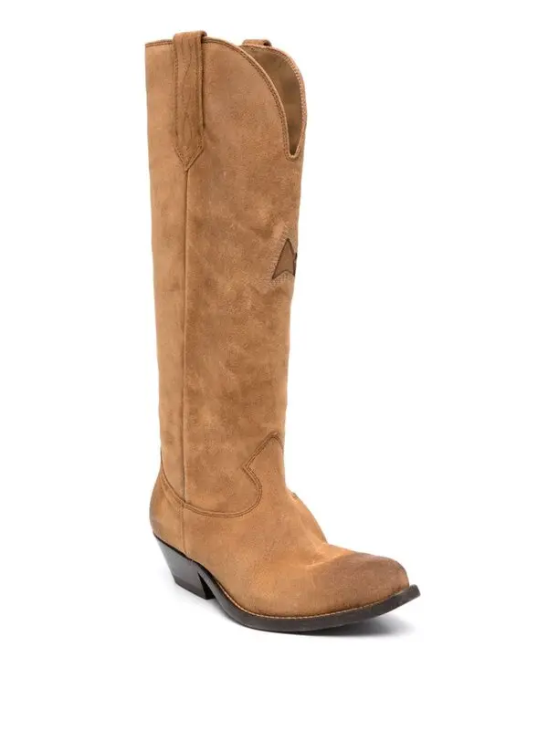 GOLDEN GOOSE Suede Western Boots - Brown