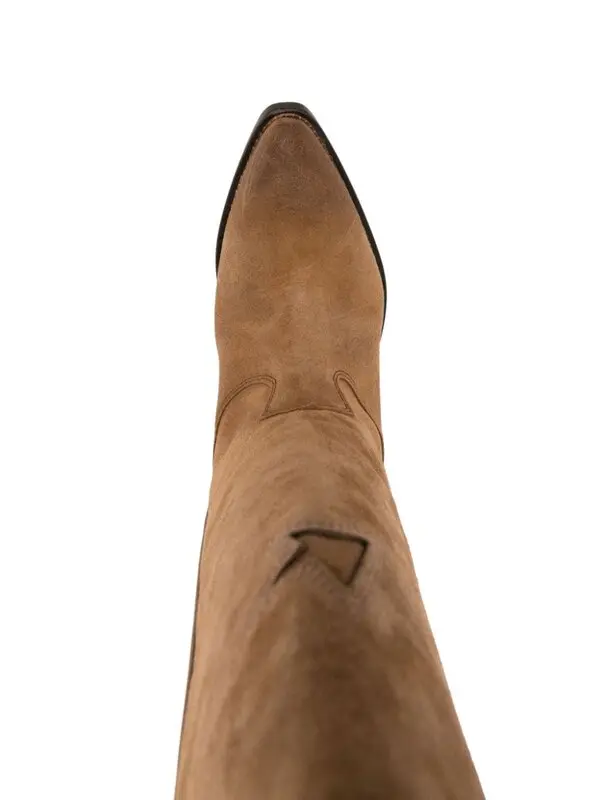 GOLDEN GOOSE Suede Western Boots - Brown