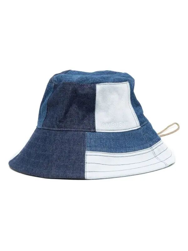 AMBUSH Denim Patchwork Bucket Hat - Blue