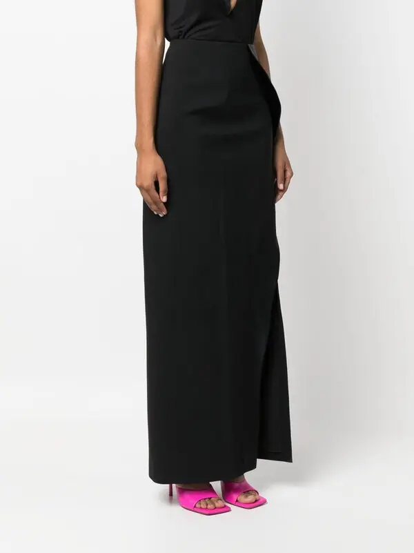 GENNY High-waisted Maxi Skirt With Draped Detail