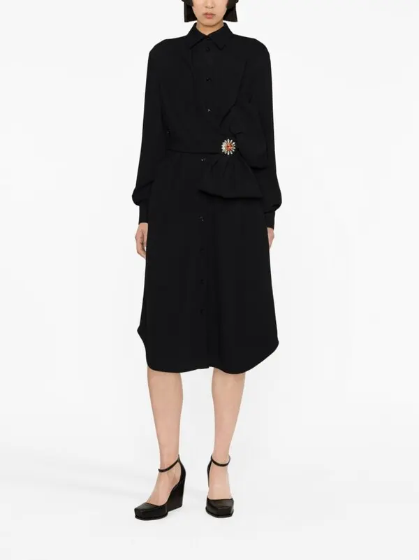 Moschino Bow-detail Buttoned Shirt Dress