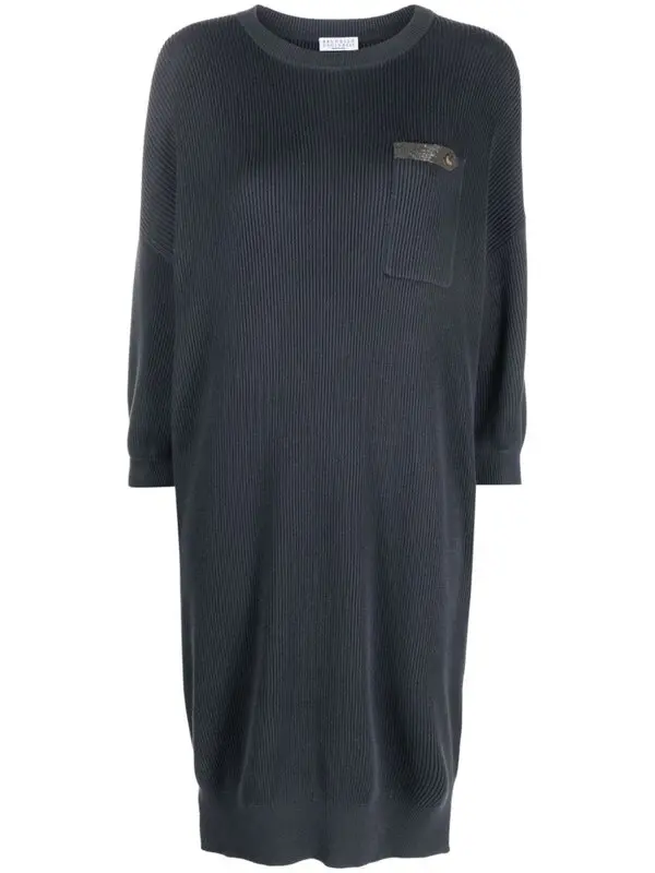 Brunello Cucinelli Ribbed Cotton Dress
