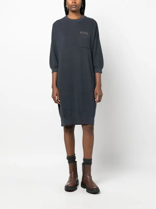 Brunello Cucinelli Ribbed Cotton Dress