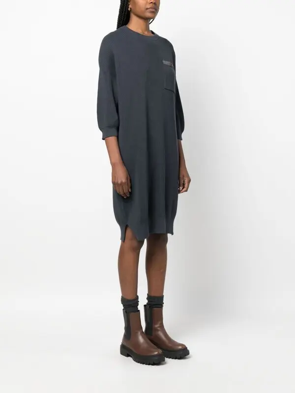 Brunello Cucinelli Ribbed Cotton Dress