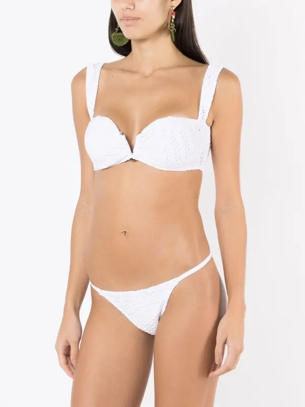 AMIR SLAMA Woven Balconette Bikini Set