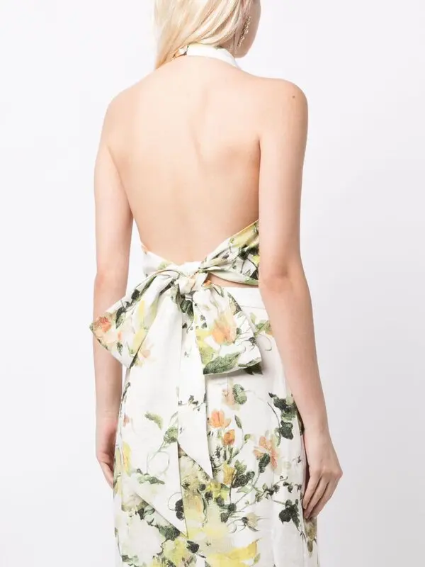 Erdem Luna Linen Top - Green