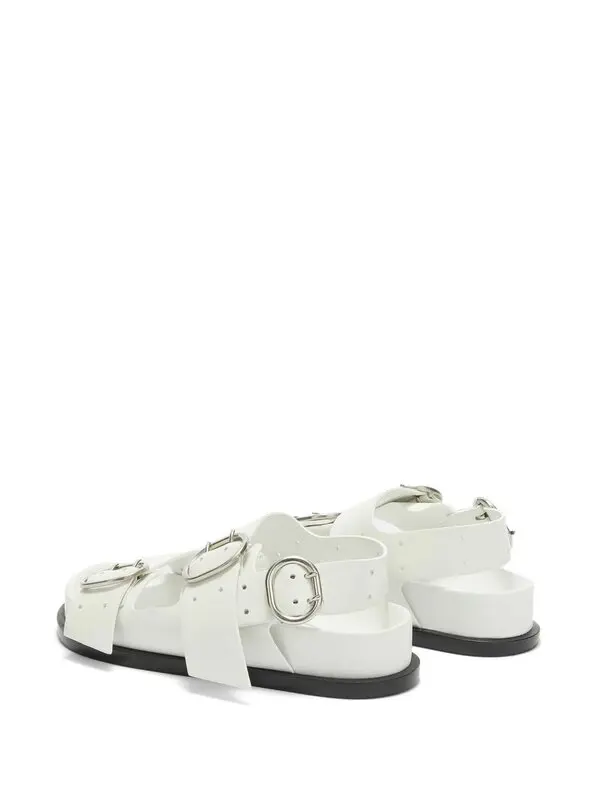 JIL SANDER Open-toe Buckled Leather Sandals