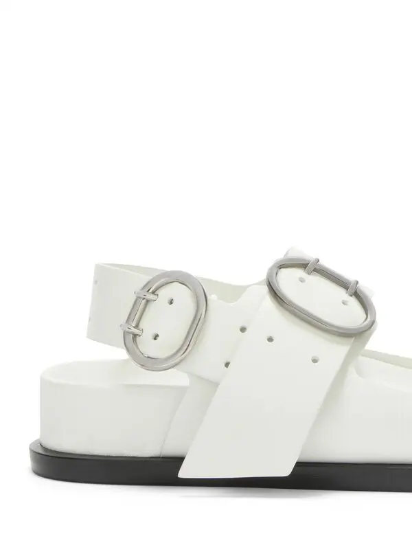 JIL SANDER Open-toe Buckled Leather Sandals