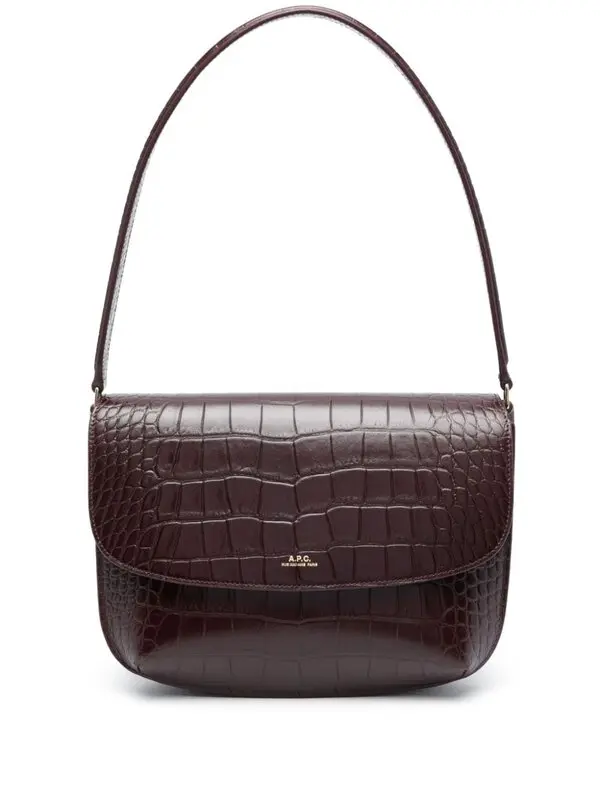 A.p.c. Sarah Croc-embossed Shoulder Bag