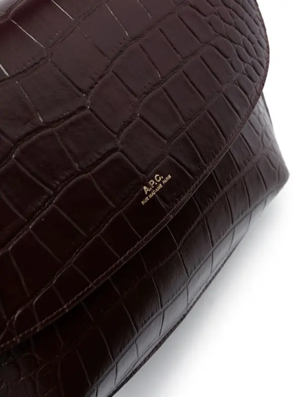 A.p.c. Sarah Croc-embossed Shoulder Bag