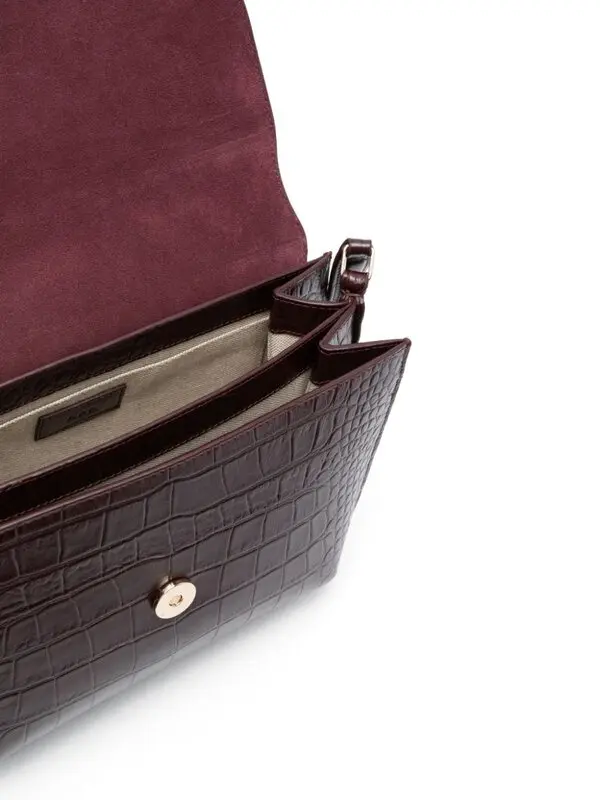 A.p.c. Sarah Croc-embossed Shoulder Bag