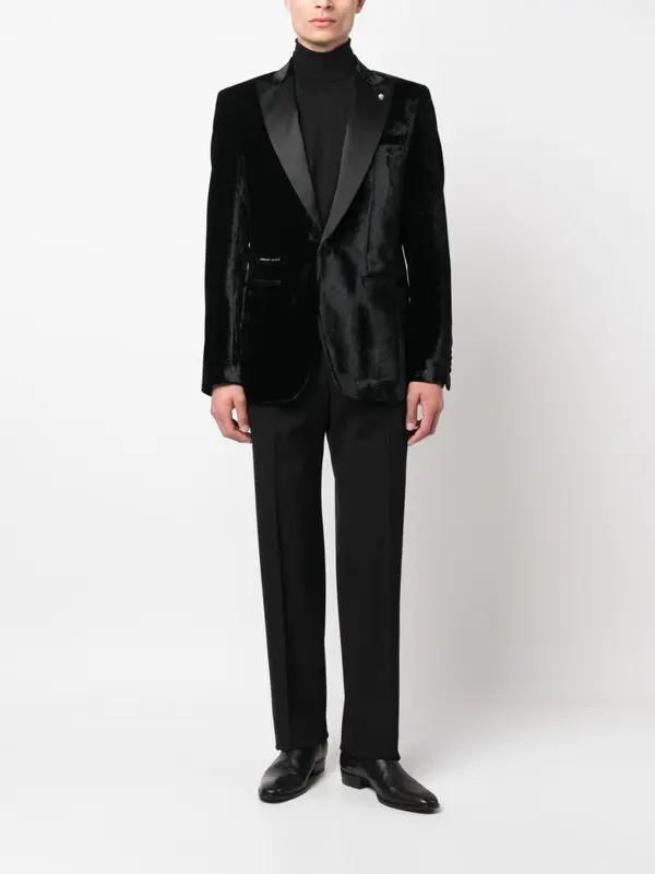 Philipp Plein Single-breasted Velvet Blazer