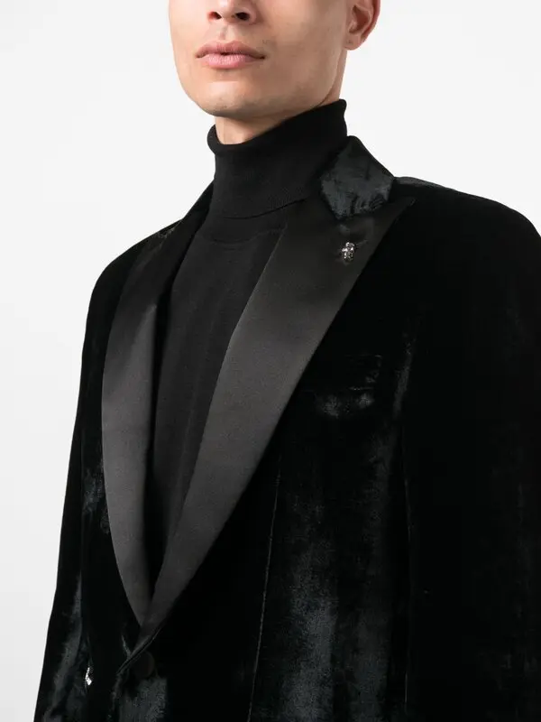 Philipp Plein Single-breasted Velvet Blazer