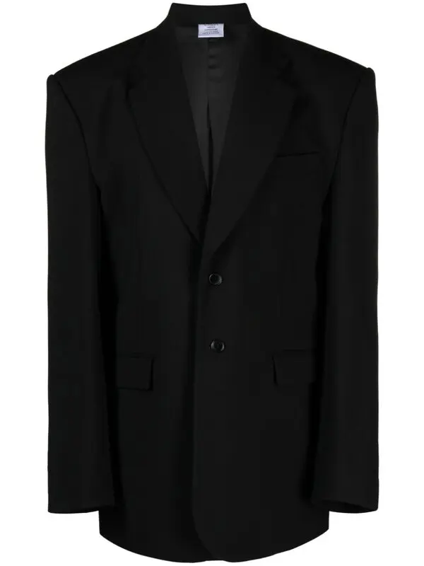Vetements Logo-patch Single-breasted Blazer