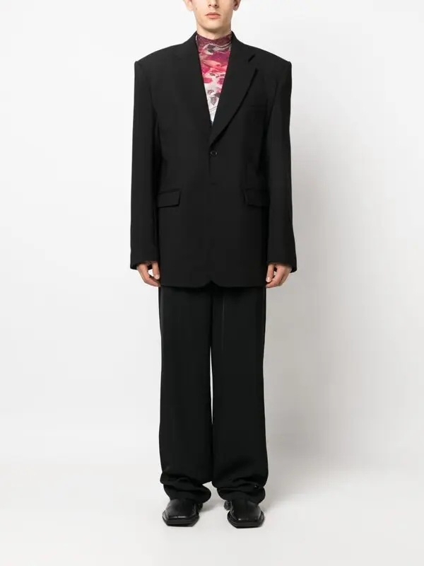 Vetements Logo-patch Single-breasted Blazer