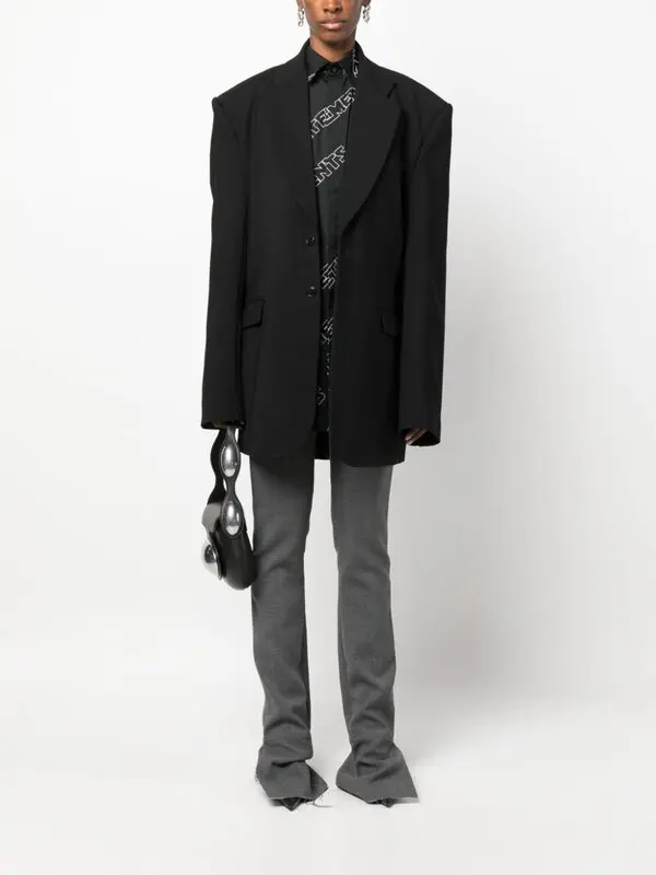 Vetements Logo-patch Single-breasted Blazer