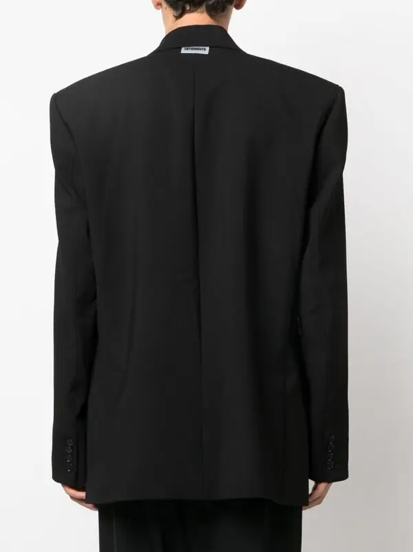 Vetements Logo-patch Single-breasted Blazer