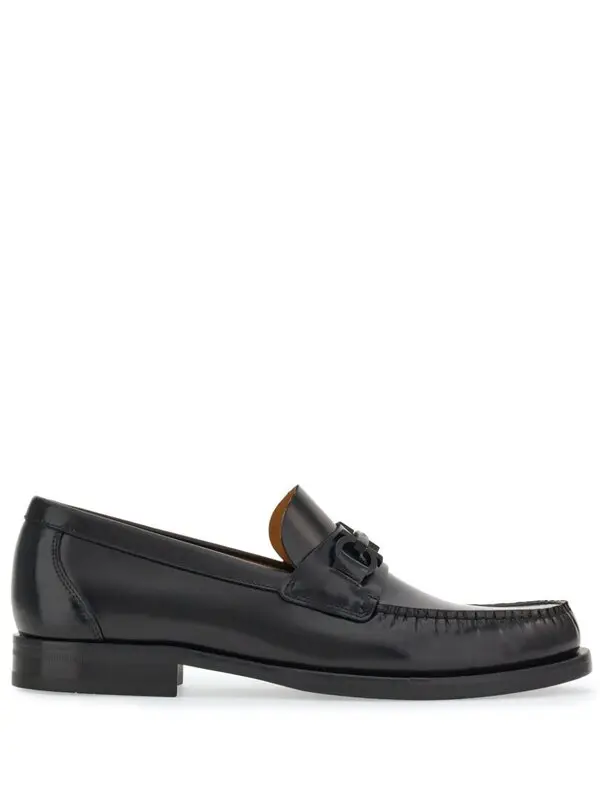FERRAGAMO Gancini Plaque 35mm Leather Loafers
