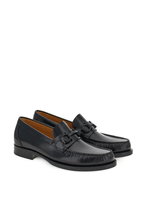 FERRAGAMO Gancini Plaque 35mm Leather Loafers