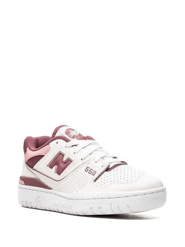 NEW BALANCE 550 Red Rouge Sneakers - White