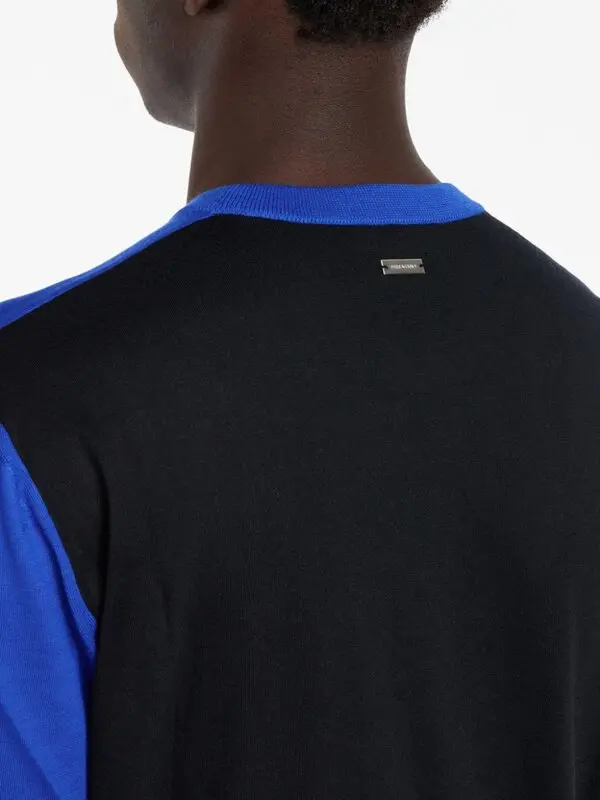 FERRAGAMO Colour-block Cashmere Jumper - Blue