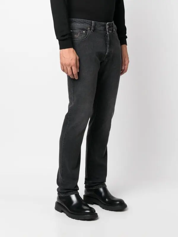 Jacob Cohen Mid-rise Straight-leg Jeans - Black