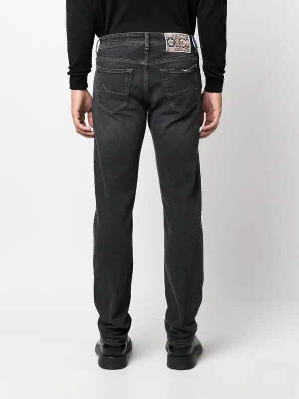 Jacob Cohen Mid-rise Straight-leg Jeans - Black