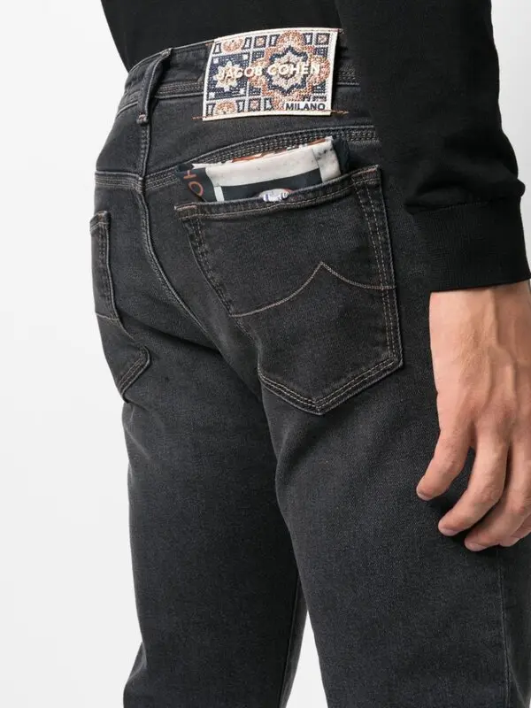 Jacob Cohen Mid-rise Straight-leg Jeans - Black