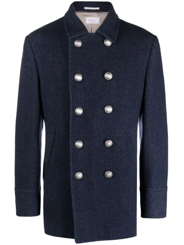 Brunello Cucinelli Double-breasted Virgin Wool Coat