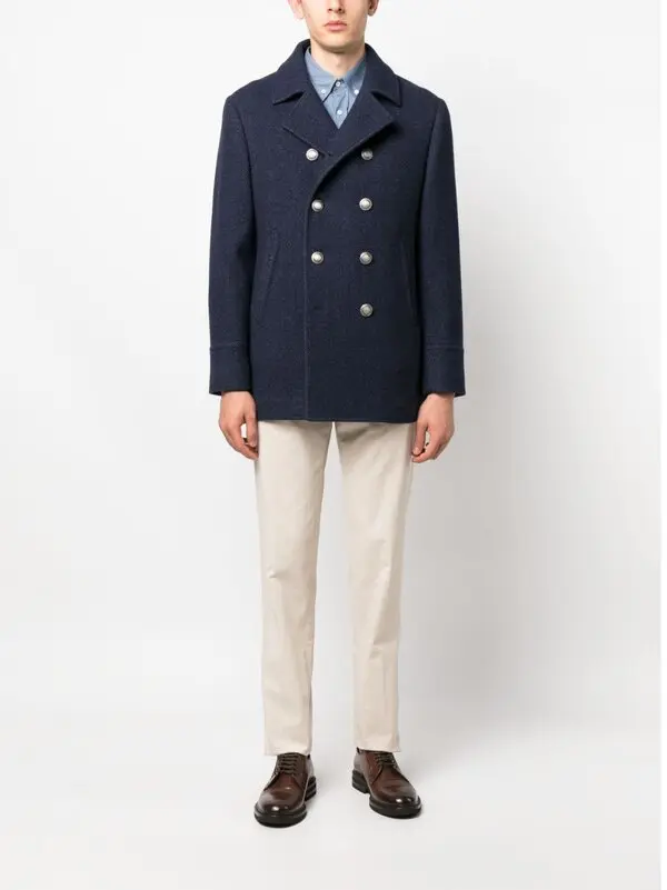 Brunello Cucinelli Double-breasted Virgin Wool Coat