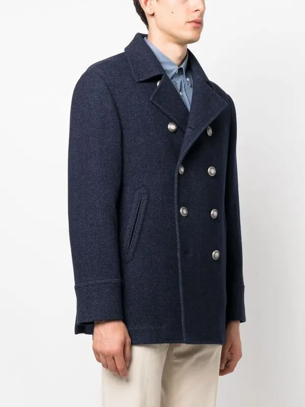 Brunello Cucinelli Double-breasted Virgin Wool Coat