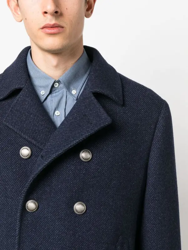 Brunello Cucinelli Double-breasted Virgin Wool Coat