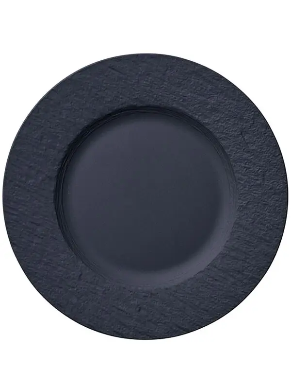 VILLEROY & BOCH Manufacture Rock Round Plate - Black