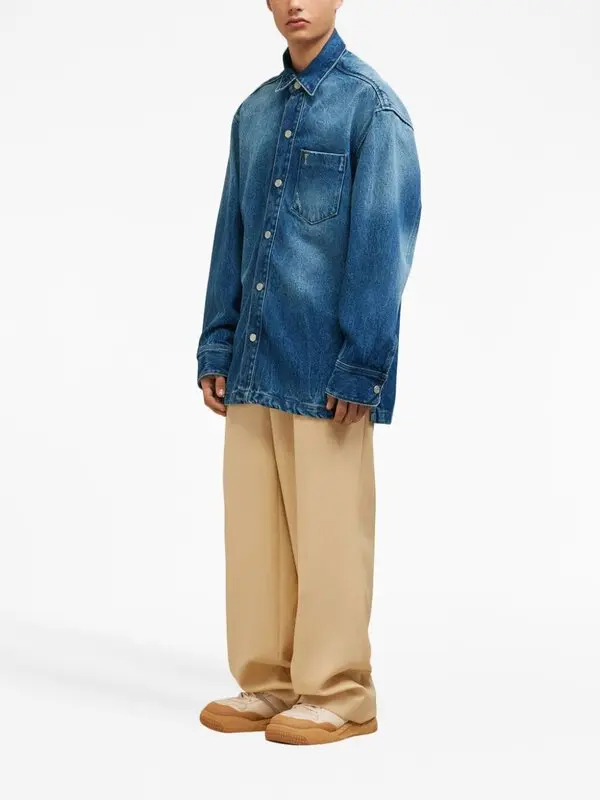 AMI Paris De Coeur Denim Jacket - Blue